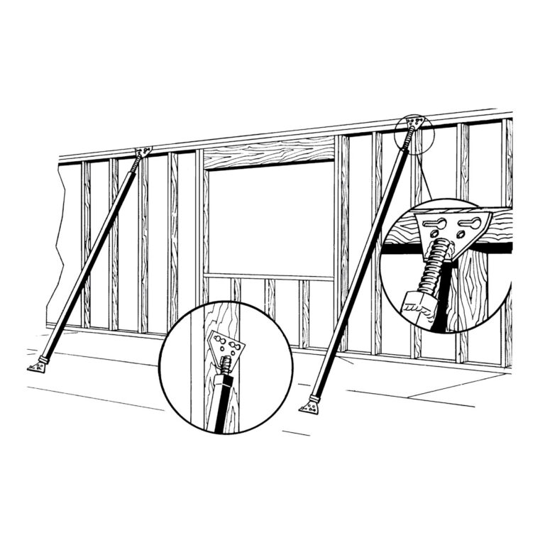 16′ Wall Jack 1000 LB Capacity Wall Height 7-10′ 6″ Closed Length 9’-6 ...